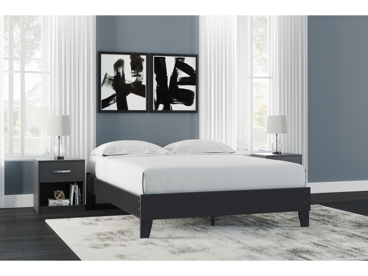 Platform bed frame queen ashley furniture store