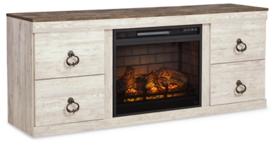 Willowton 60" TV Stand with LED Electric Fireplace Insert | Ashley