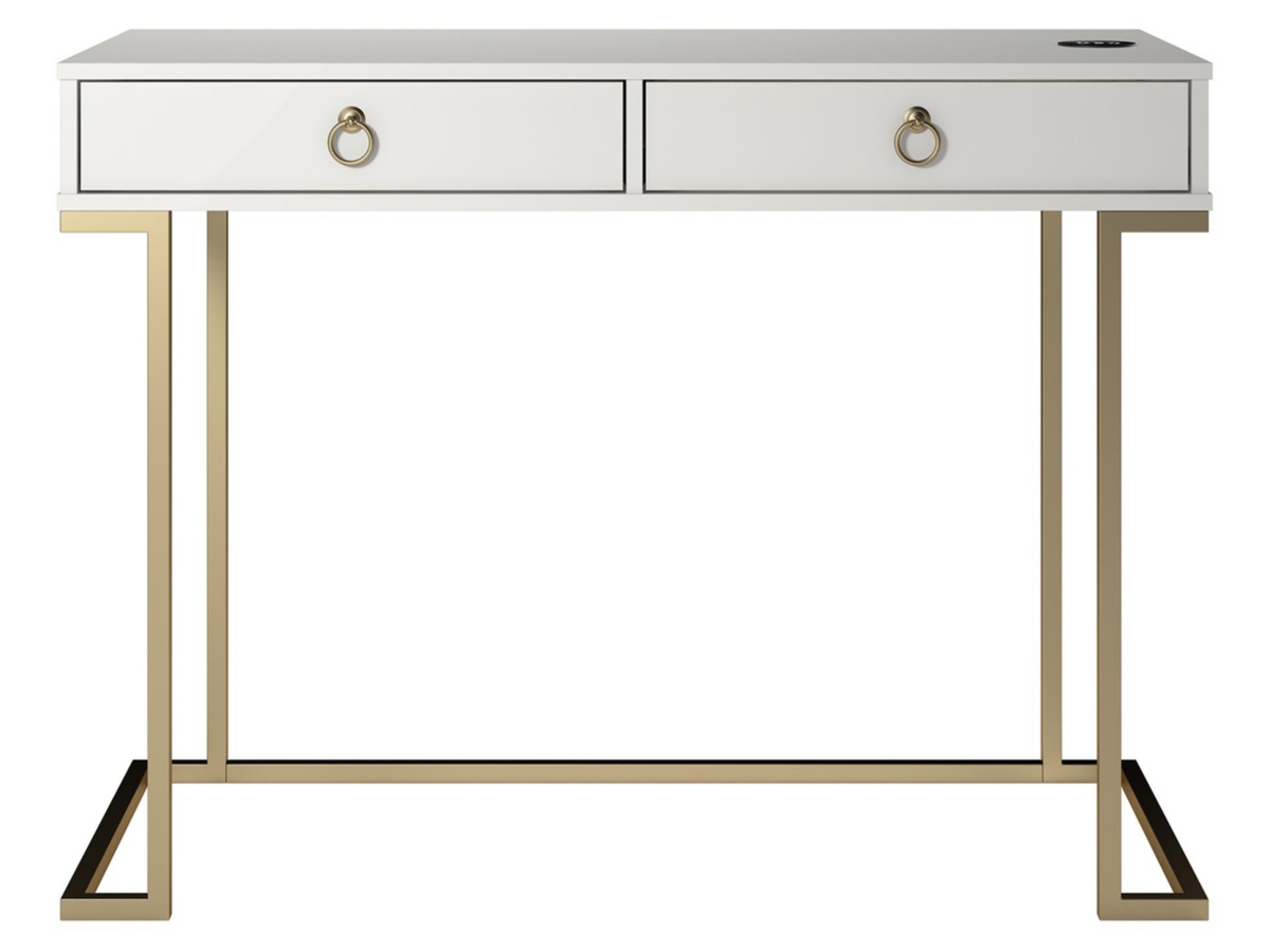 Ashley white writing desk drawers store