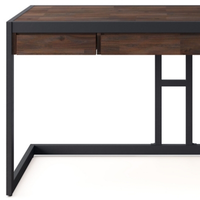Erina Solid Acacia Wood Modern Industrial 60" Writing Desk | Ashley ...