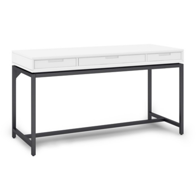Banting SOLID HARDWOOD Industrial 60 inch Wide Desk in White | Ashley