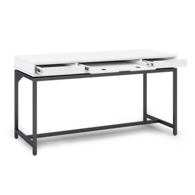 Banting SOLID HARDWOOD Industrial 60 inch Wide Desk in White | Ashley