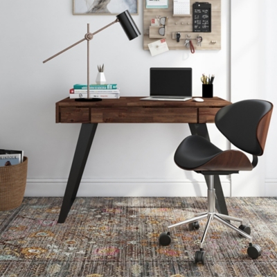 Click here for Lowry Industrial 44 Wide Small Desk  Charcoal Brow... prices