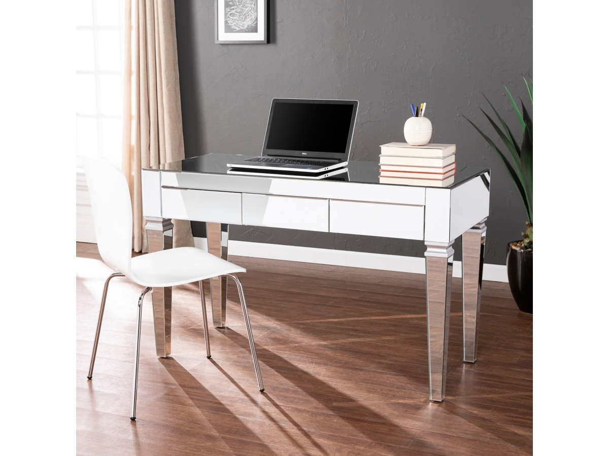 Southern Enterprises Furniture Jennah Mirrored Desk