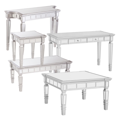 Wellax Glam Mirrored Writing Desk with Drawers | Ashley