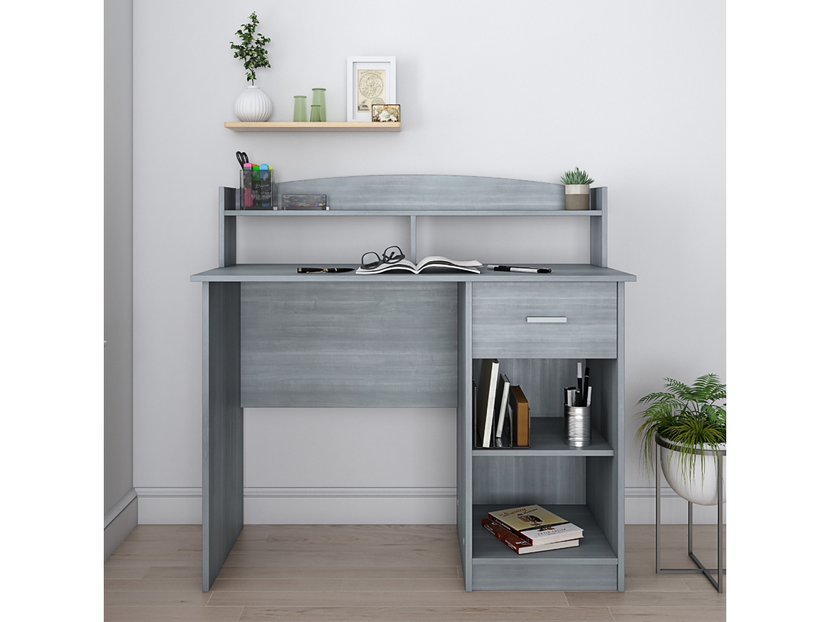 Techni Mobili Modern Office Desk with Hutch Ashley