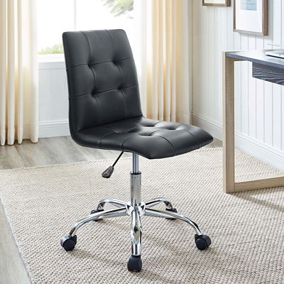 Click here for Modway Prim Armless Mid Back Office Chair  Black prices