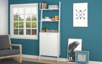 Click here for Cooper Ladder Display Cabinet  White prices