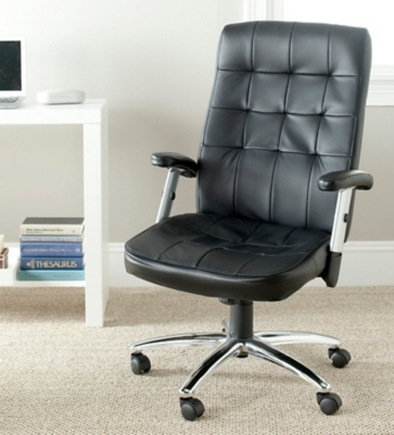 Click here for Safavieh Olga Home Office Desk Chair  Light Black prices