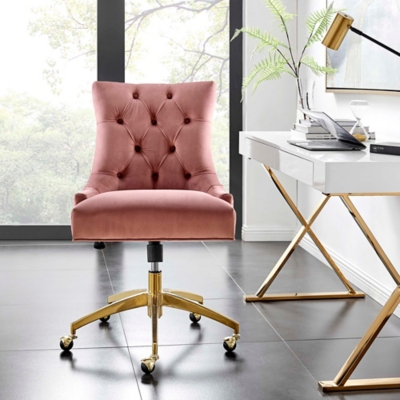 Click here for Modway Regent Home Office Desk Chair  Gold/Dusty R... prices