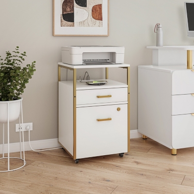 Click here for Techni Mobili 2 Drawer File Cabinet  White prices
