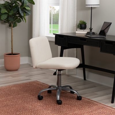 Click here for Linon Bobbi Home Office Desk Chair  Off White prices