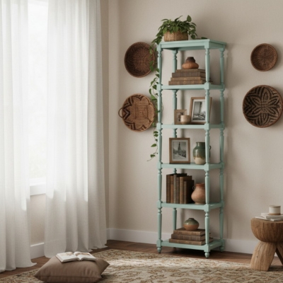 Click here for Crestview Collection 71 Etagere  Blue prices
