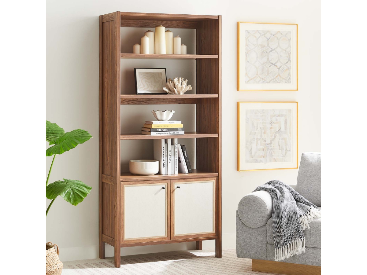 Ashley furniture bookcase with doors store