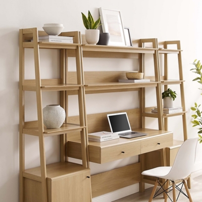 Click here for Modway Bixby 15 Home Office Desk and 2 Bookshelf S... prices