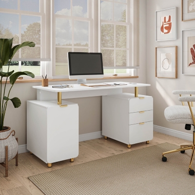 Click here for Techni Mobili 56 Home Office Desk  White prices