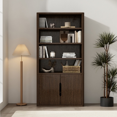 Click here for Manhattan Comfort Rivington 79 Bookcase  Walnut prices