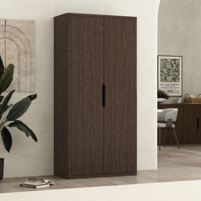 Click here for Manhattan Comfort Rivington 79 Bookcase  Walnut prices