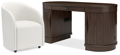 Click here for Korestone Home Office Desk with Chair  Warm Brown prices