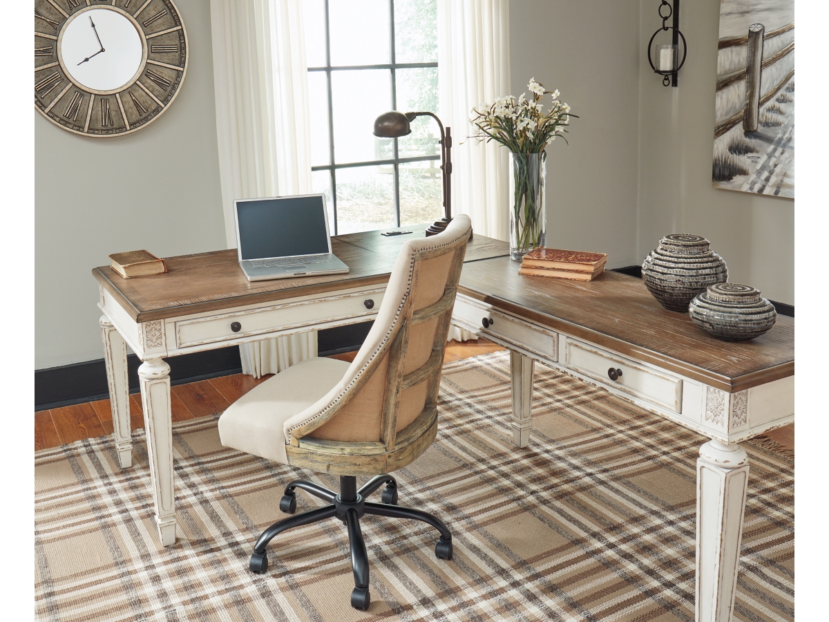 Realyn 60 L Shaped Home Office Lift Top Desk with USB Charging Ashley