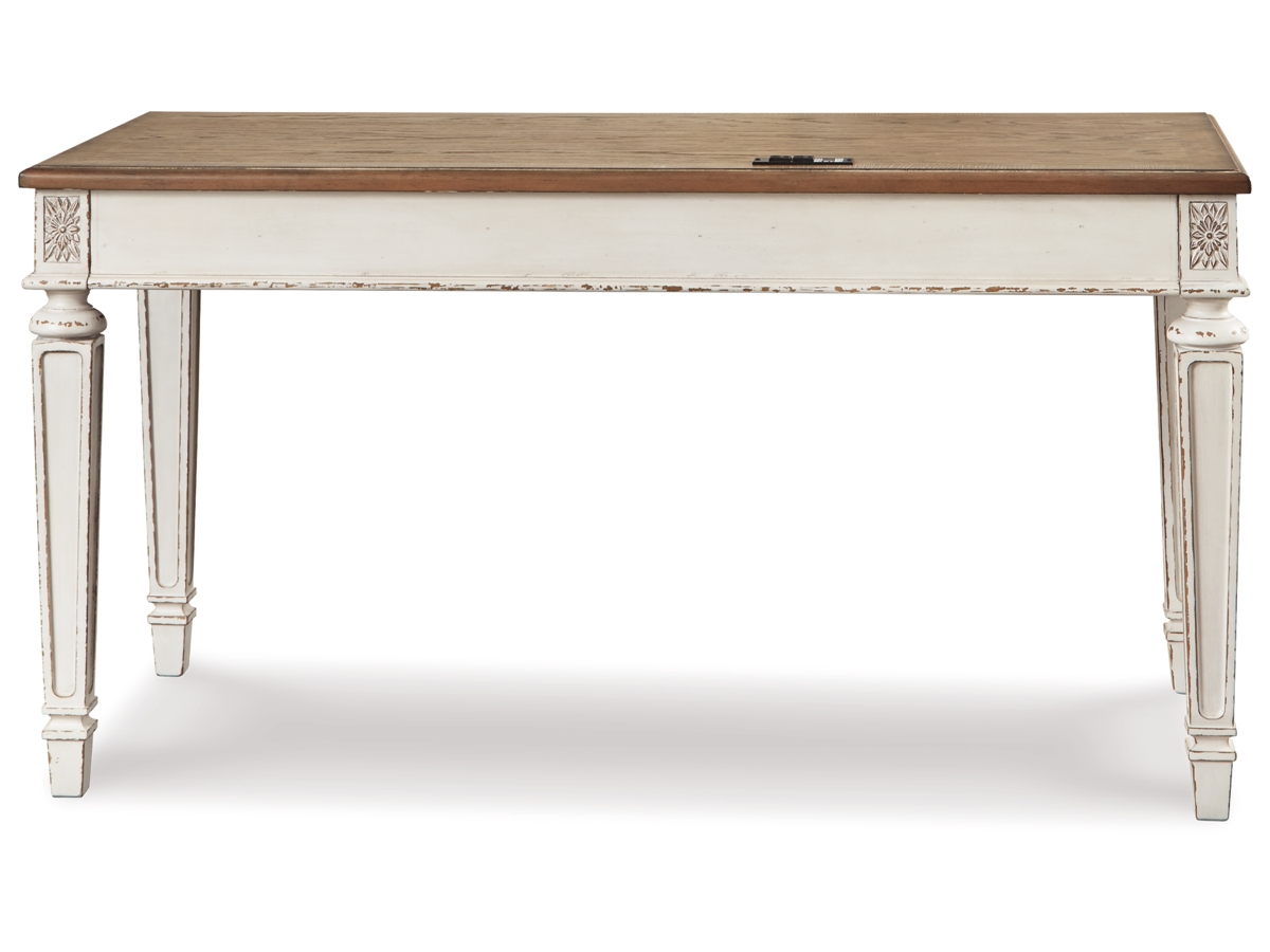 Realyn 60 Home Office Desk with USB Charging Ashley