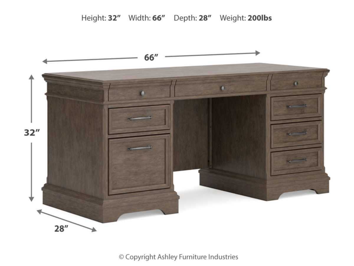 Janismore 66 8 Drawer Home Office Desk Ashley