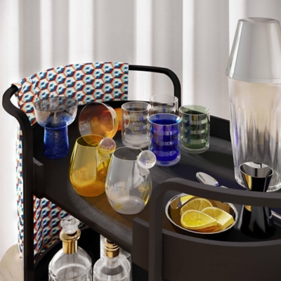 Click here for TOV Furniture Waves Water Glass (Set of 4)  Green prices