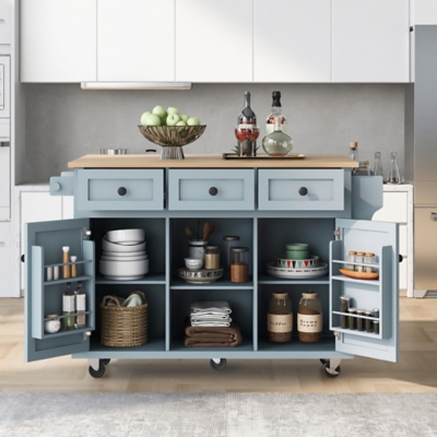 Click here for Dovelina Zenyra Kitchen Island with Power Outlet... prices