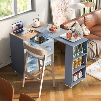 Click here for Dovelina Zenyra Kitchen Island With Extended Table... prices