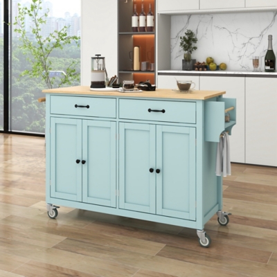 Click here for Dovelina Kiopy Kitchen Island Cart with Solid Wood... prices