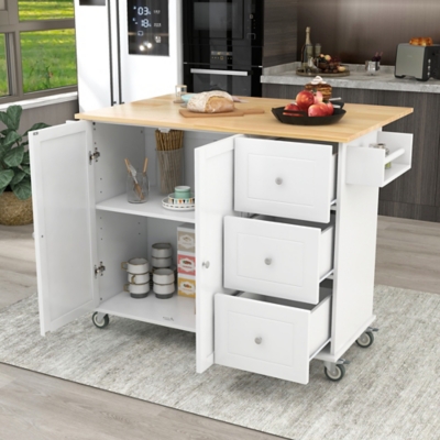 Click here for Dovelina Kiopy Rolling Mobile Kitchen Island with... prices