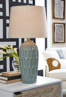 Click here for Hadbury Table Lamp (Set of 2)  Pale Blue/Teal prices
