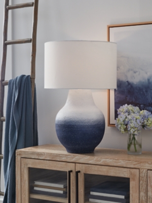 Click here for Dashland Table Lamp  White/Navy prices
