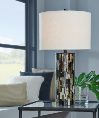 Click here for Ellford Table Lamp  Black/Brown/Cream prices