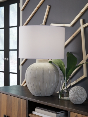 Click here for Calbert Table Lamp  Warm Gray prices