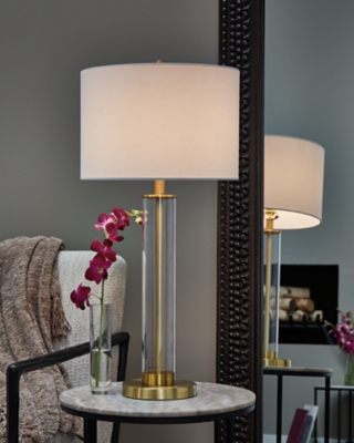 Click here for Orenman Table Lamp (Set of 2)  Clear/Brass Finish prices