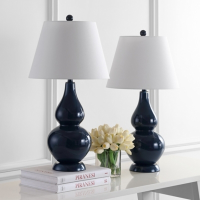 Click here for Safavieh Double Gourd Table Lamp (Set of 2)  Navy prices