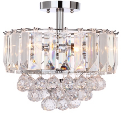 Click here for 3-Light Flush Mount Pendant Light  Chrome Finish/T... prices