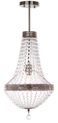 Click here for Safavieh Single Light 11.75 Chandelier  Nickel Fin... prices
