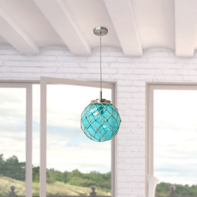 Elegant Designs Buoy Netted Coastal Ocean Seaglass Pendant Ashley
