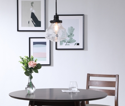 Click here for Living District Lyle 1 Light Black And Clear Seede... prices