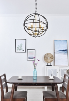 Click here for Living District Octavia 5 Light Brass And Dark Bro... prices