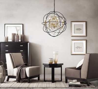 Click here for Living District Cordelia 8 Light Black And Gold Cr... prices