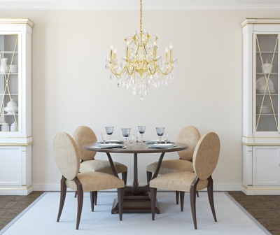 Click here for St. Francis 8 Light Gold Chandelier prices