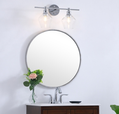 Click here for Gene 2 Light Chrome And Clear Glass Wall Sconce  C... prices