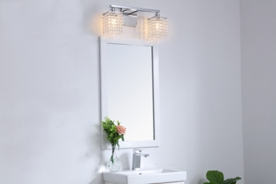 Click here for Phineas 2 Light Chrome And Clear Crystals Wall Sco... prices