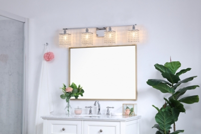 Click here for Phineas 4 Light Chrome And Clear Crystals Wall Sco... prices