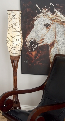 Click here for Bayberry Lane Torch Floor Lamp  Brown prices