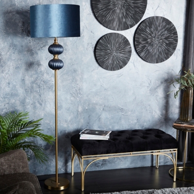 Click here for Bayberry Lane Ribbed Floor Lamp  Blue prices