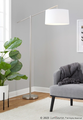 Click here for LumiSource Casper Floor Lamp  Off-White/Silver prices